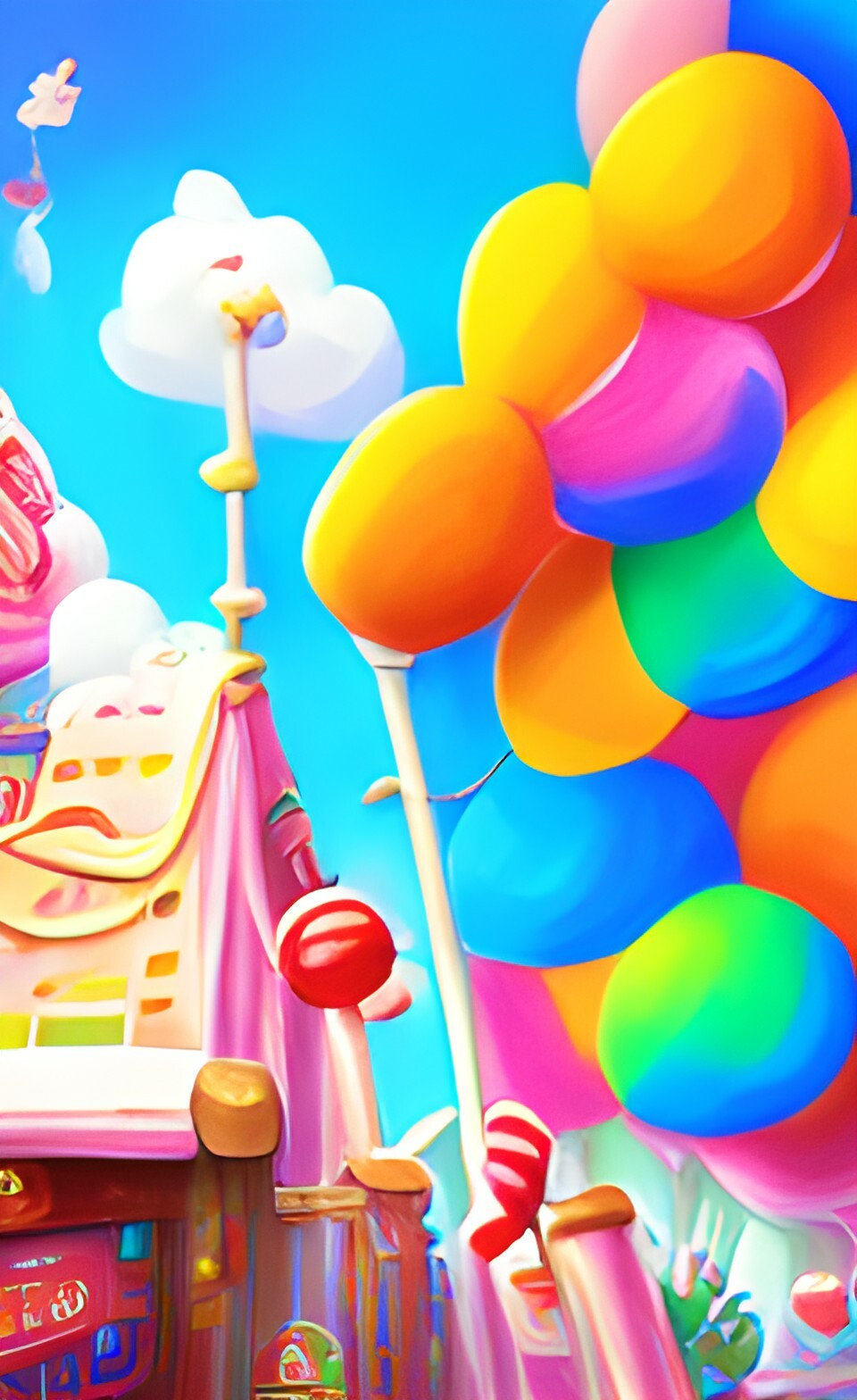 ArtStation - Candy dreamscape city painting digital illustration | Artworks
