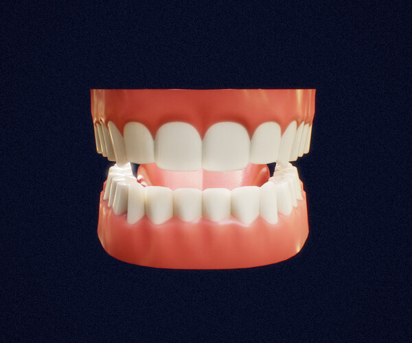 ArtStation - Semi-realistic Stylized Teeth (Game Ready, PBR, 4k, Low ...