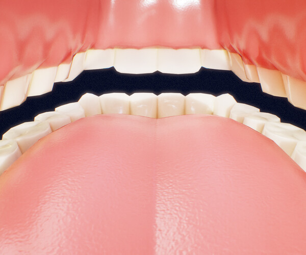 ArtStation - Semi-realistic Stylized Teeth (Game Ready, PBR, 4k, Low ...