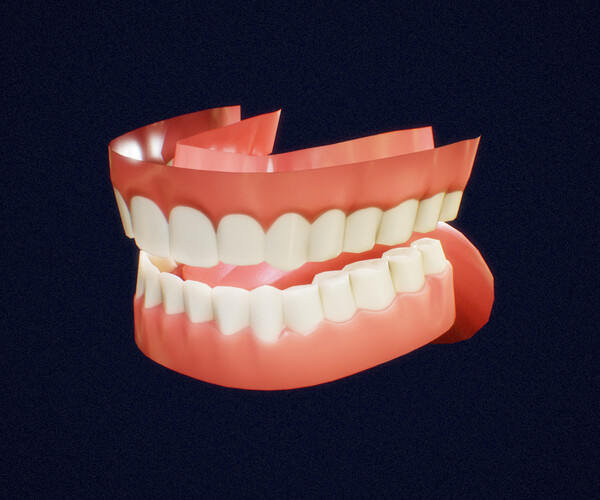 ArtStation - Semi-realistic Stylized Teeth (Game Ready, PBR, 4k, Low ...