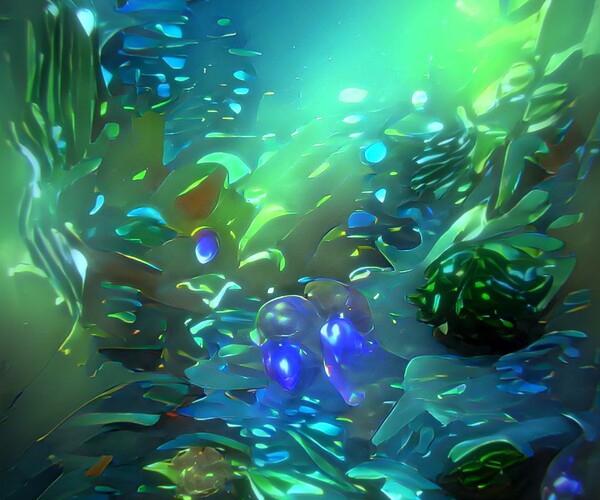 ArtStation - Crystal Underwater Detailed Painting 4 style 500 image jpg ...