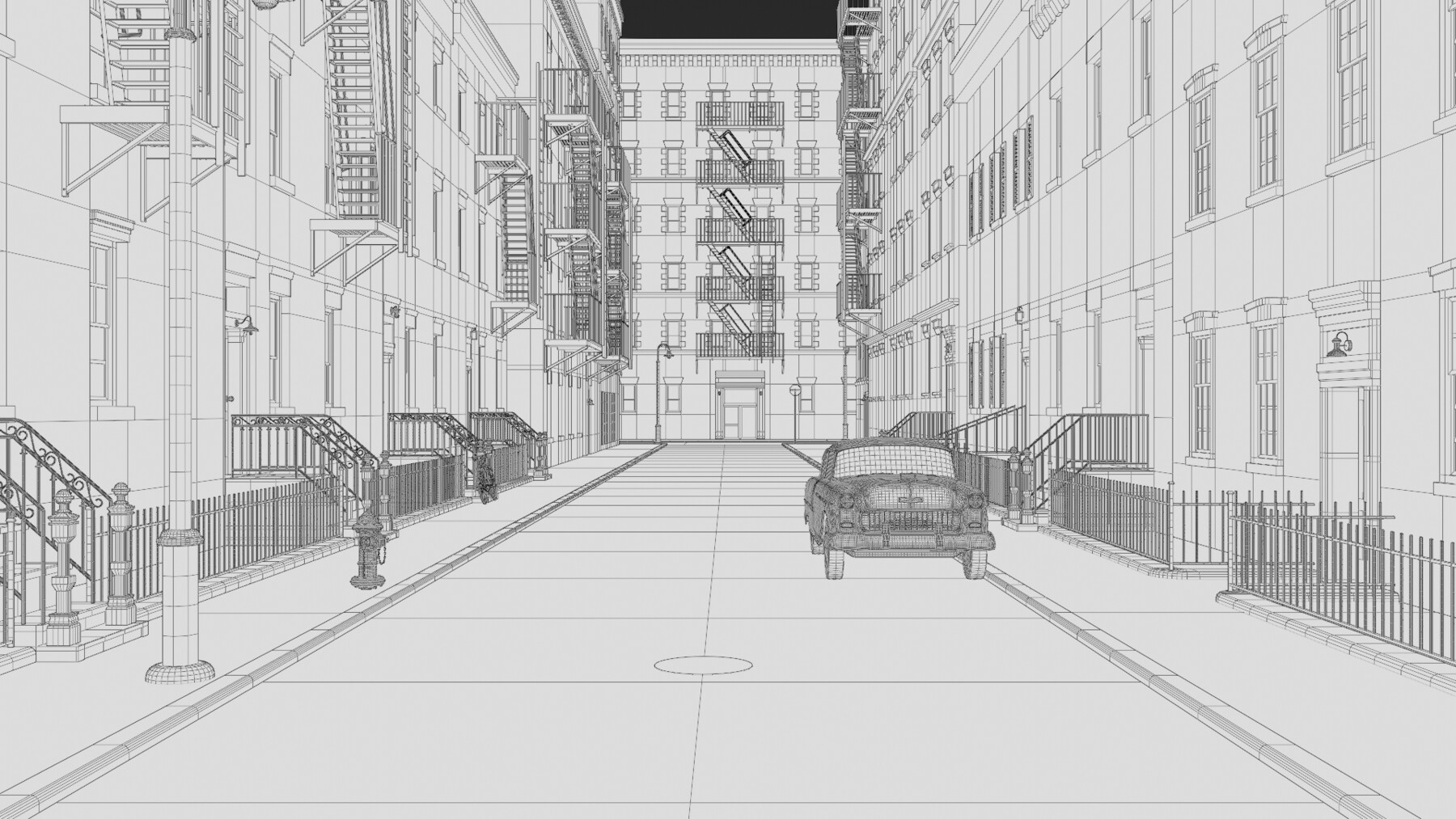 ArtStation - New York Street 3d Scene | Resources