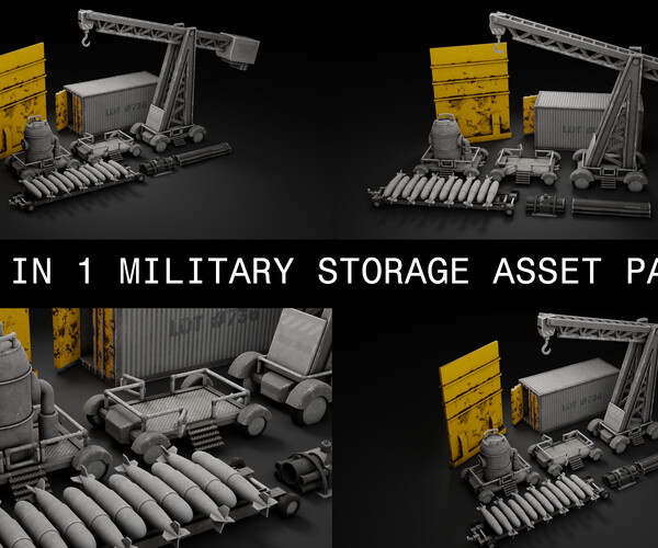 ArtStation - 7 IN 1 MILITARY ASSET STORAGE GAME READY 3D MODEL | Game ...