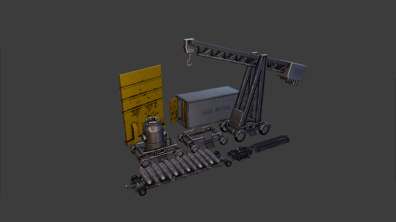ArtStation - 7 IN 1 MILITARY ASSET STORAGE GAME READY 3D MODEL | Game ...