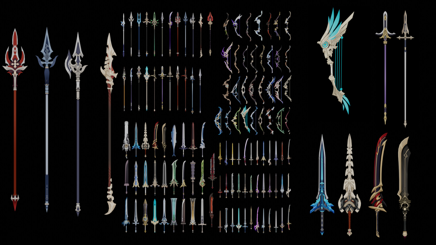 ArtStation - 120 IN 1 WEAPONS PACK GAME READY 3D MODEL | Game Assets