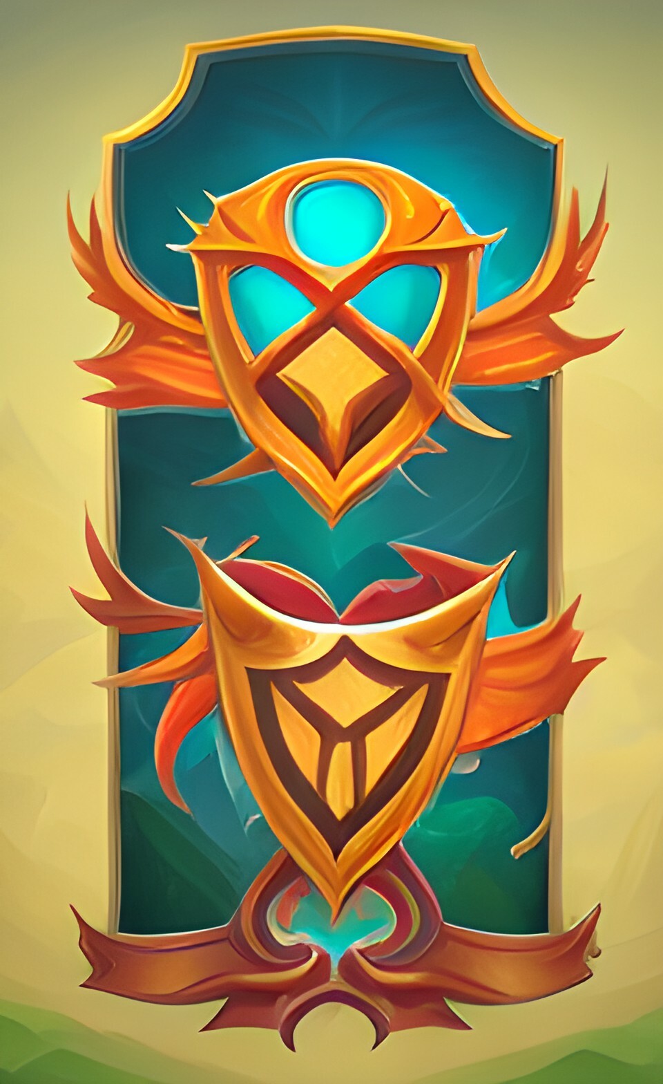ArtStation - Shield fantasy epic legends game icon Stylized digital ...