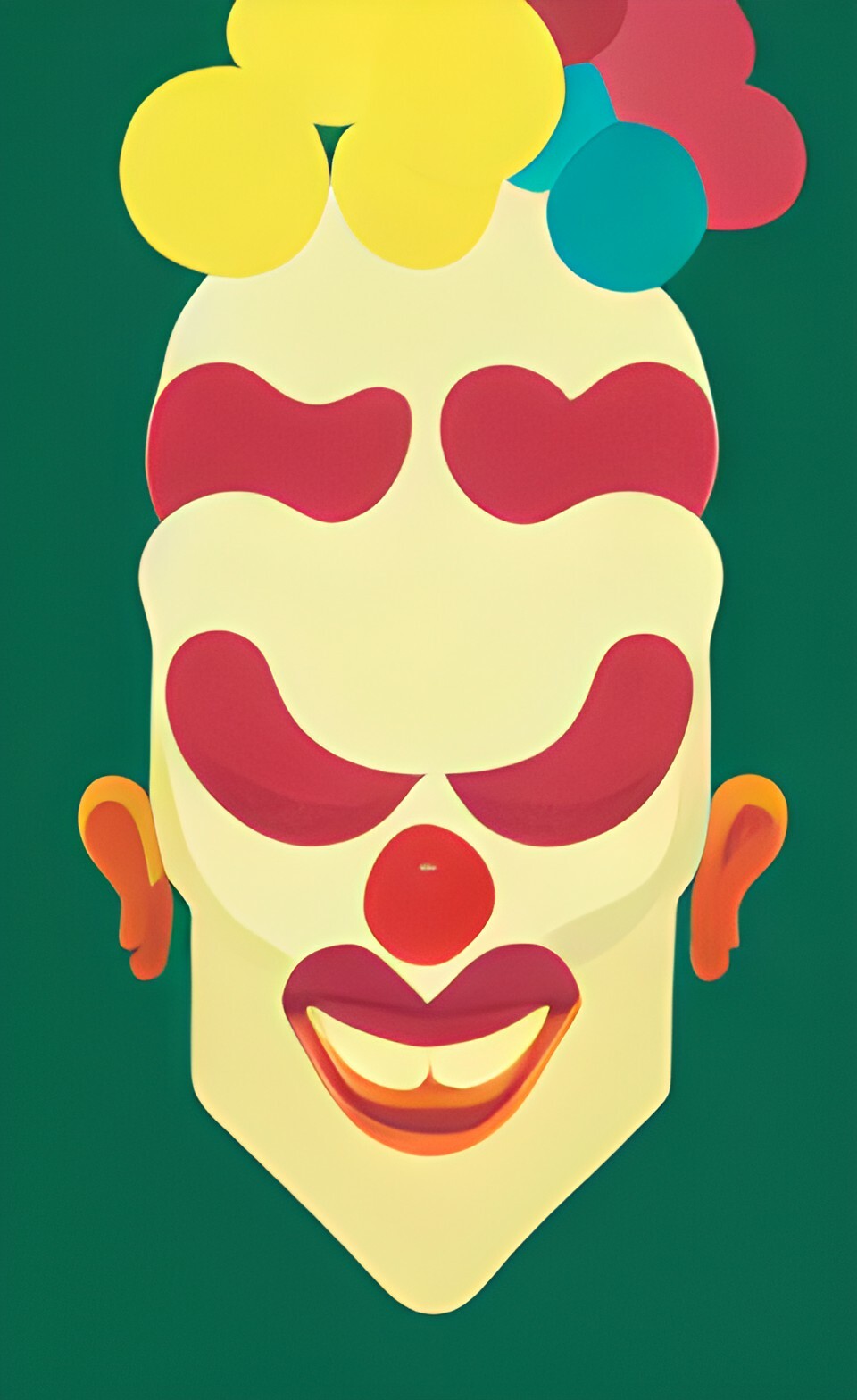 ArtStation - Mask Clown digital illustration 1K image pack | Artworks