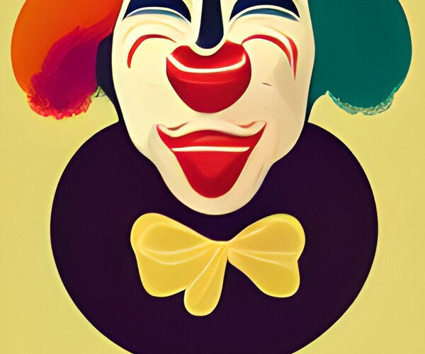 ArtStation - Mask Clown digital illustration 1K image pack | Artworks