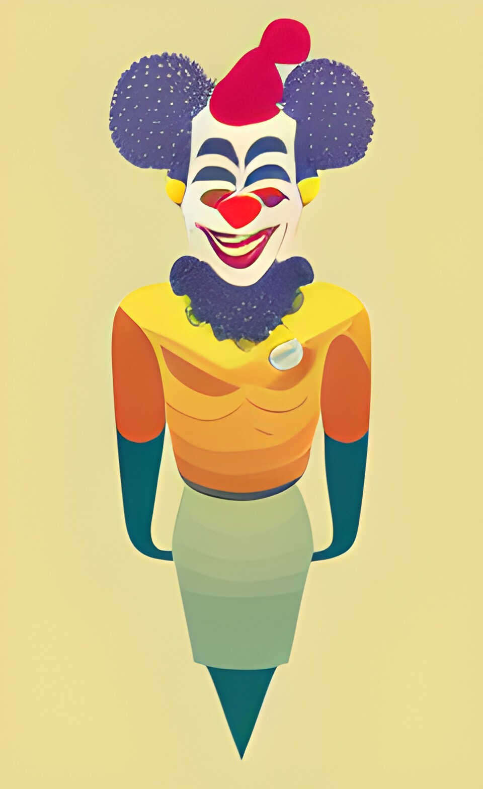 ArtStation - Mask Clown digital illustration 1K image pack | Artworks