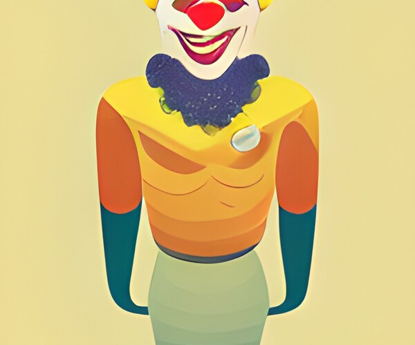 ArtStation - Mask Clown digital illustration 1K image pack | Artworks