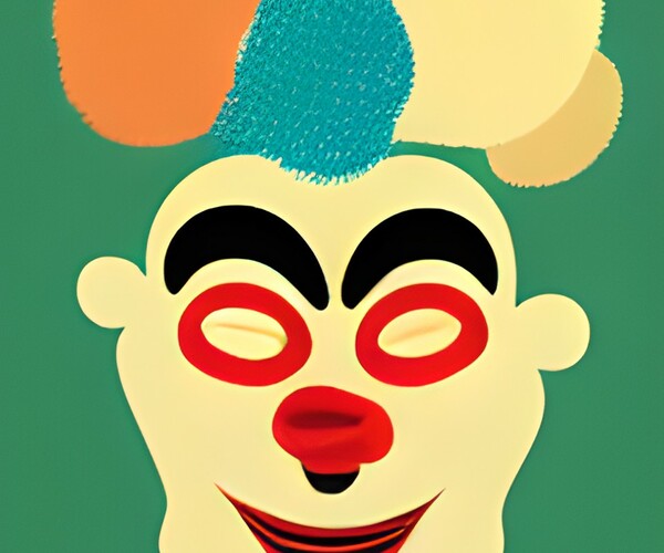 ArtStation - Mask Clown digital illustration 1K image pack | Artworks