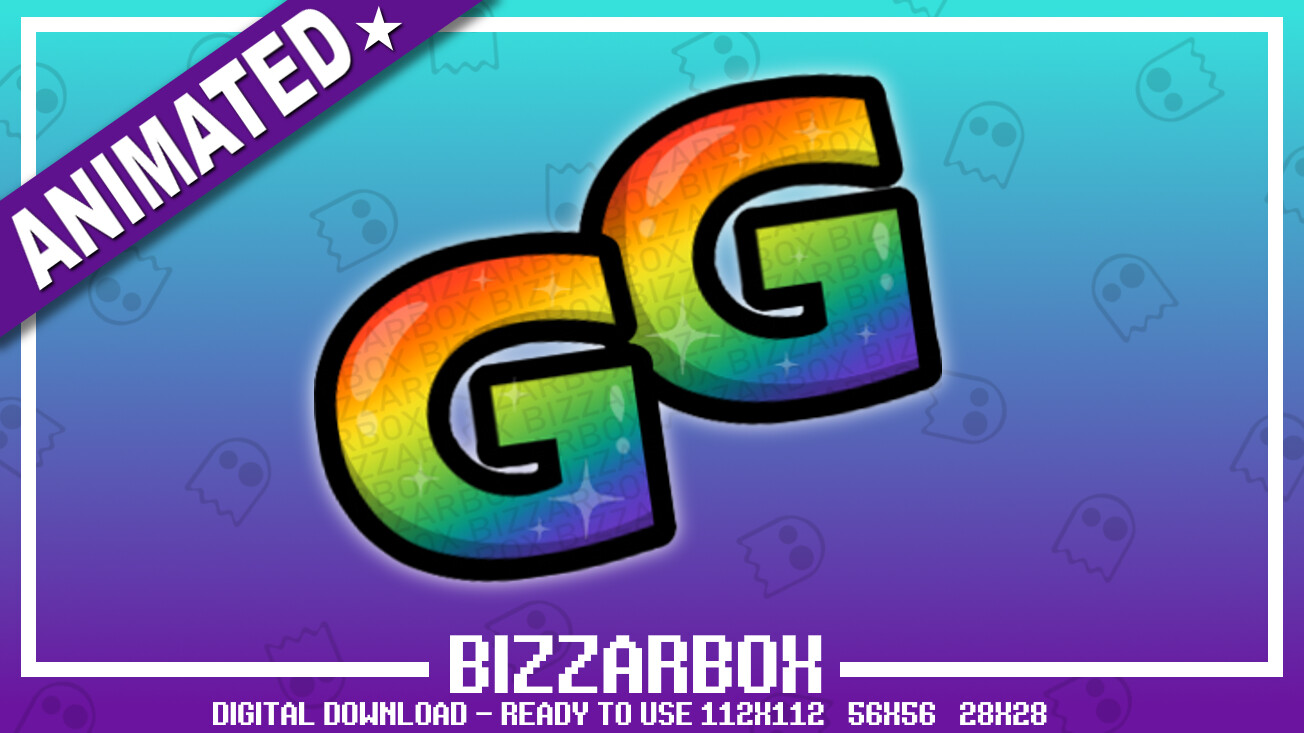 ArtStation - Animated Twitch Emote: Rainbow GG | Artworks