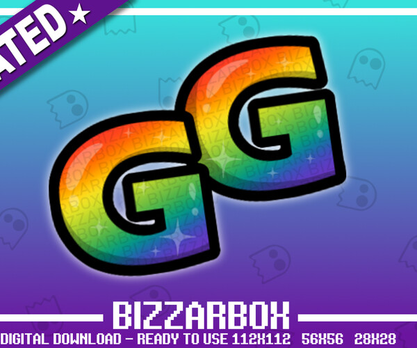 ArtStation - Animated Twitch Emote: Rainbow GG | Artworks