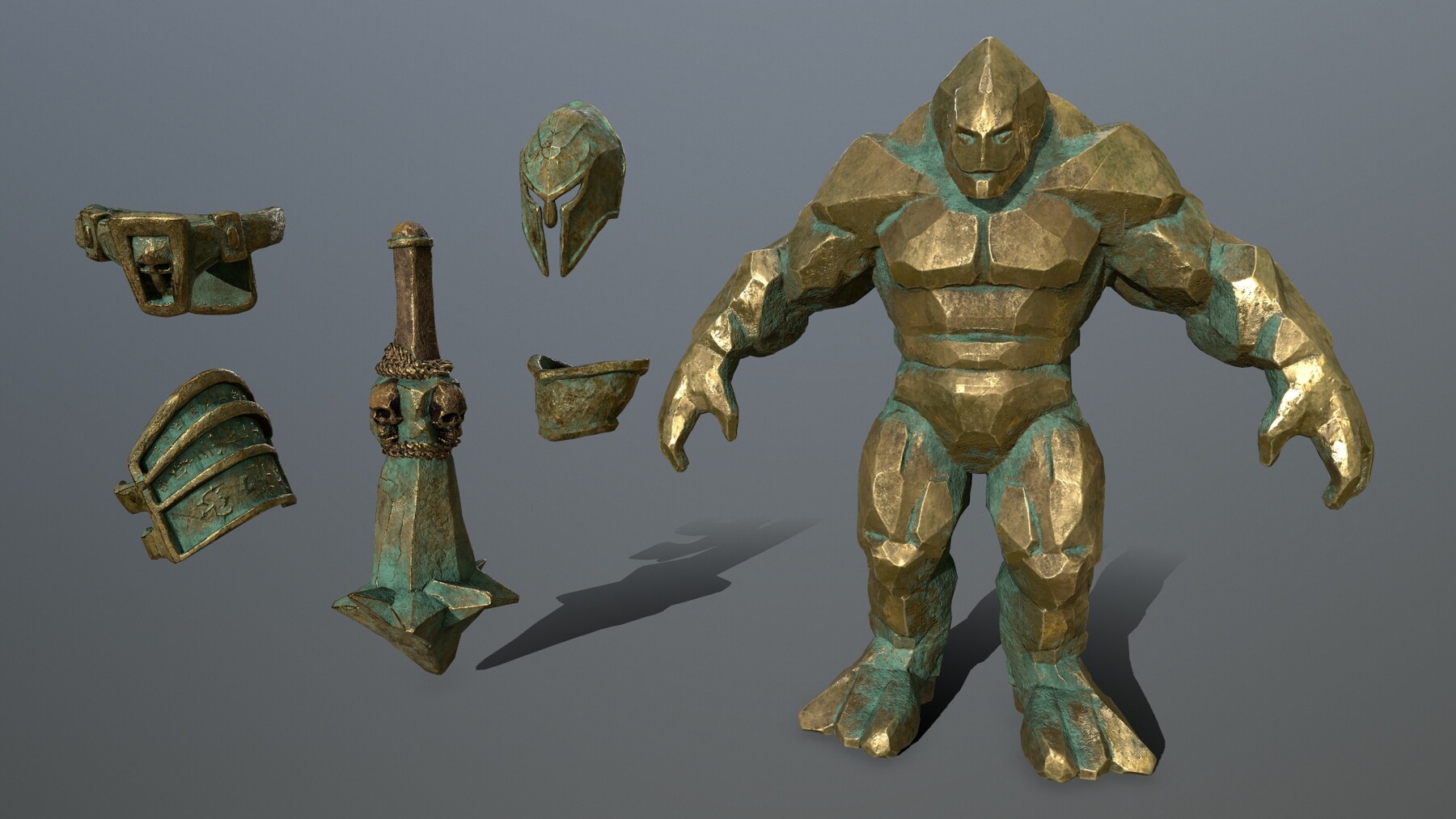 ArtStation - gold monster | Game Assets