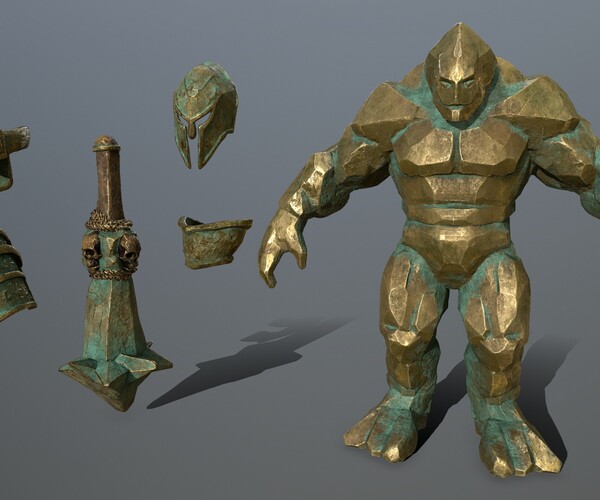 ArtStation - gold monster | Game Assets