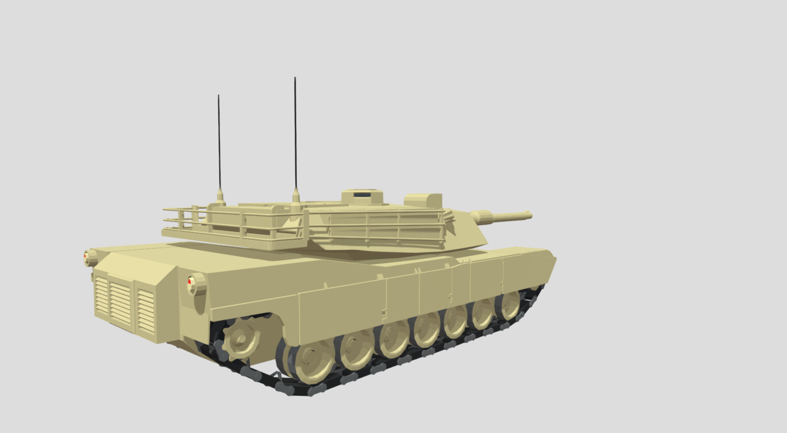 ArtStation - Low poly M1A2 Abrams | Game Assets