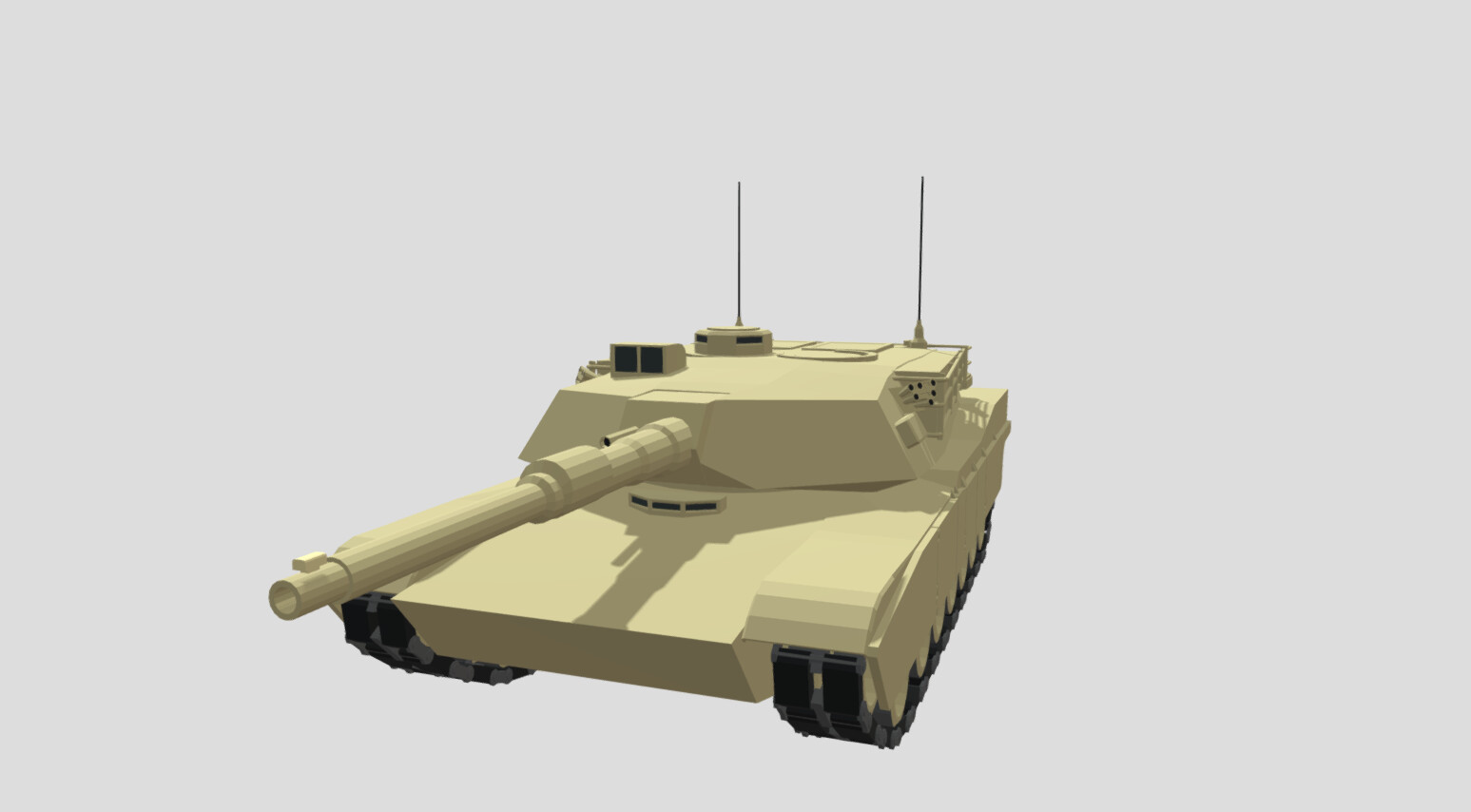 ArtStation - Low poly M1A2 Abrams | Game Assets