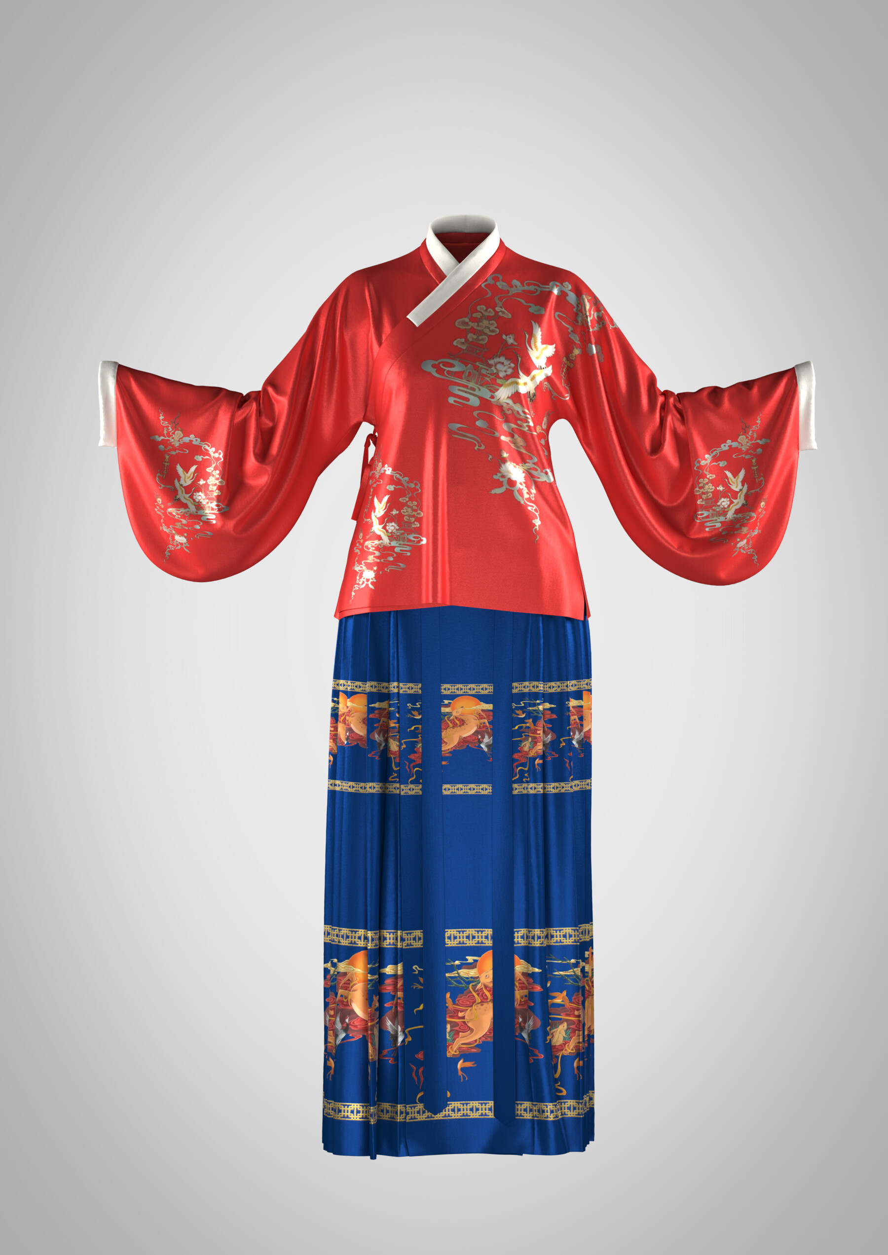 ArtStation - Chinese Ming Dynasty Costume-吉祥 | Game Assets