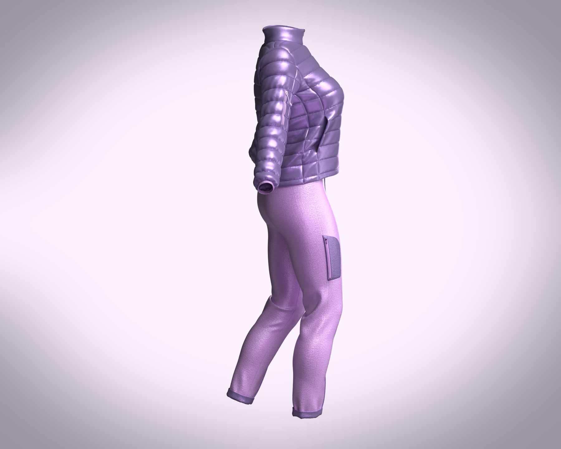 ArtStation - Metaverse-Puffer Jacket with Pant-Outfit | Resources