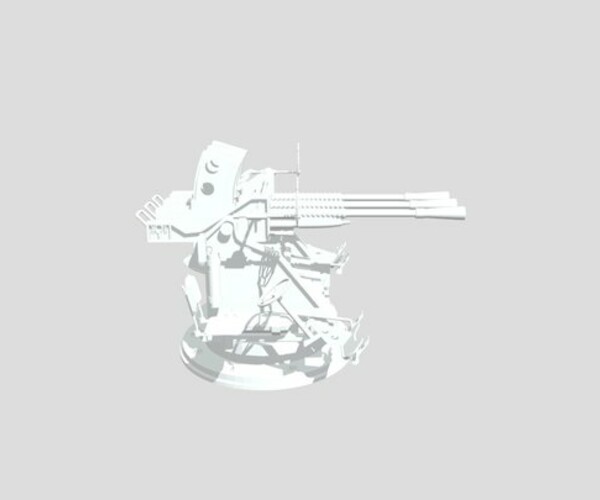 ArtStation - Triple Mounted Type 96 AA Gun | Resources