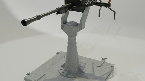 ArtStation - Triple Mounted Type 96 AA Gun | Resources