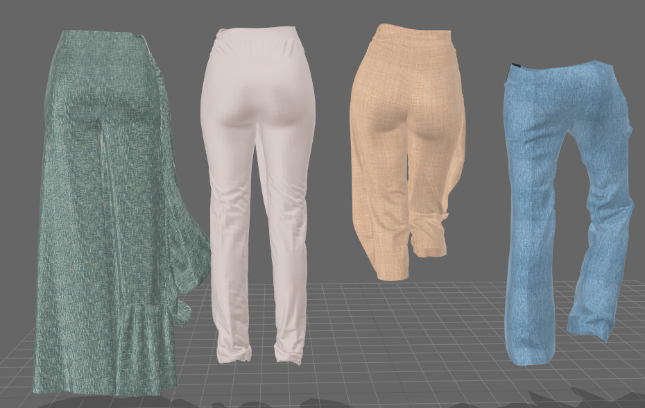 ArtStation - 4 model pants women | Resources