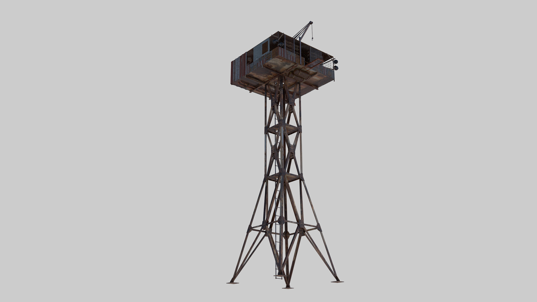 ArtStation - Post-apocalypse Guard Tower 3D model | Game Assets