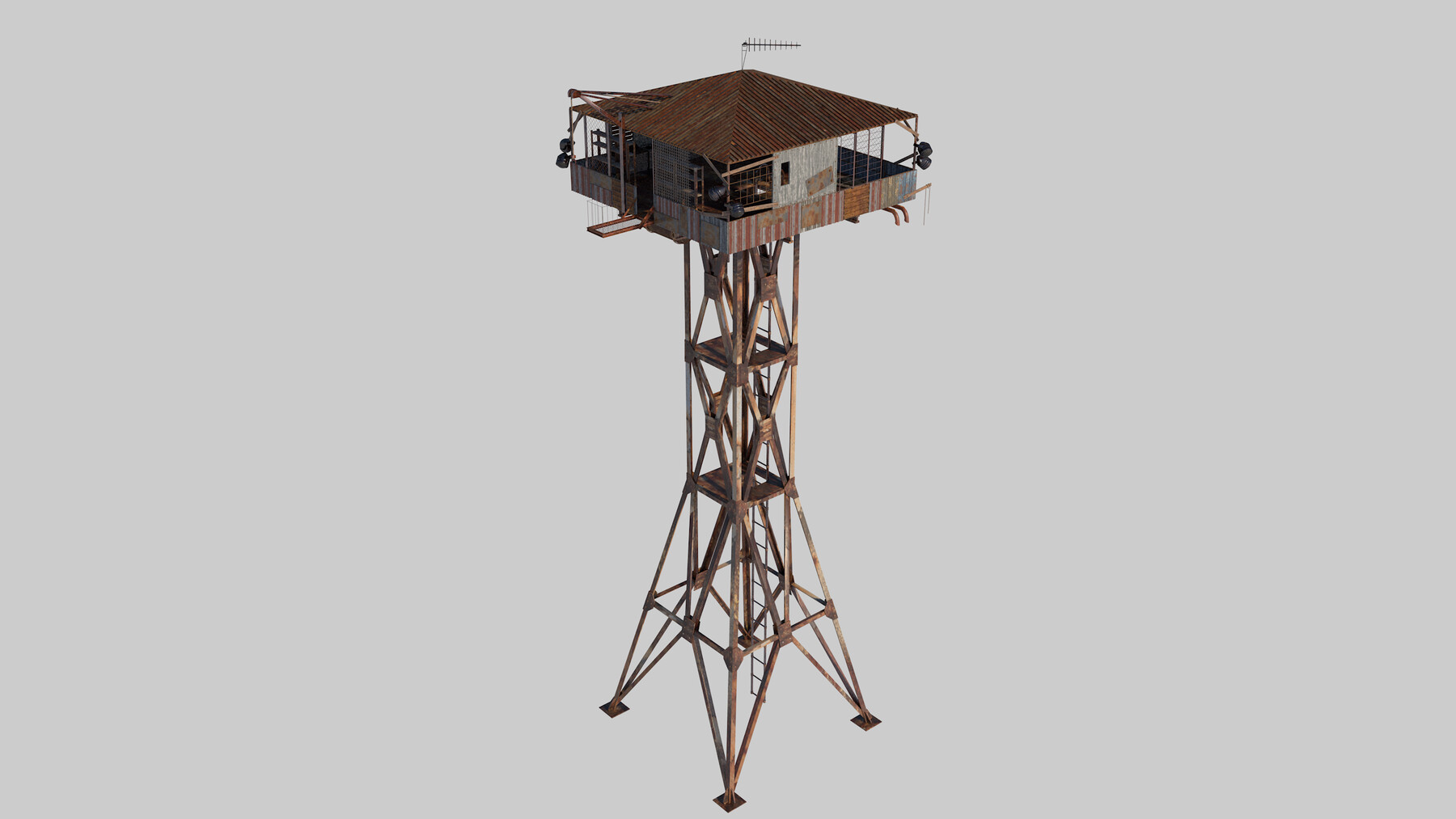ArtStation - Post-apocalypse Guard Tower 3D model | Game Assets