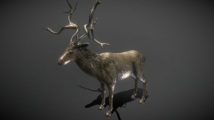 ArtStation - 3D Models - 8 Animal Bronze Statues | Game Assets