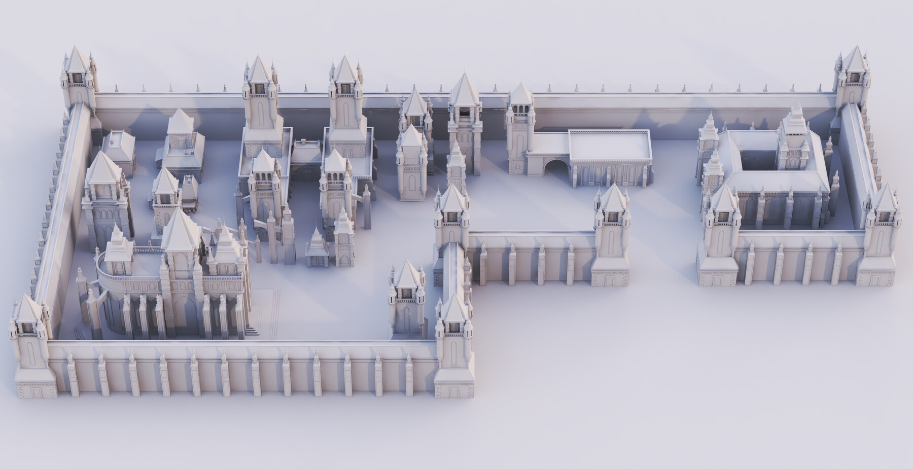 ArtStation - Low poly castle kitbash basemesh vol.01 | Resources