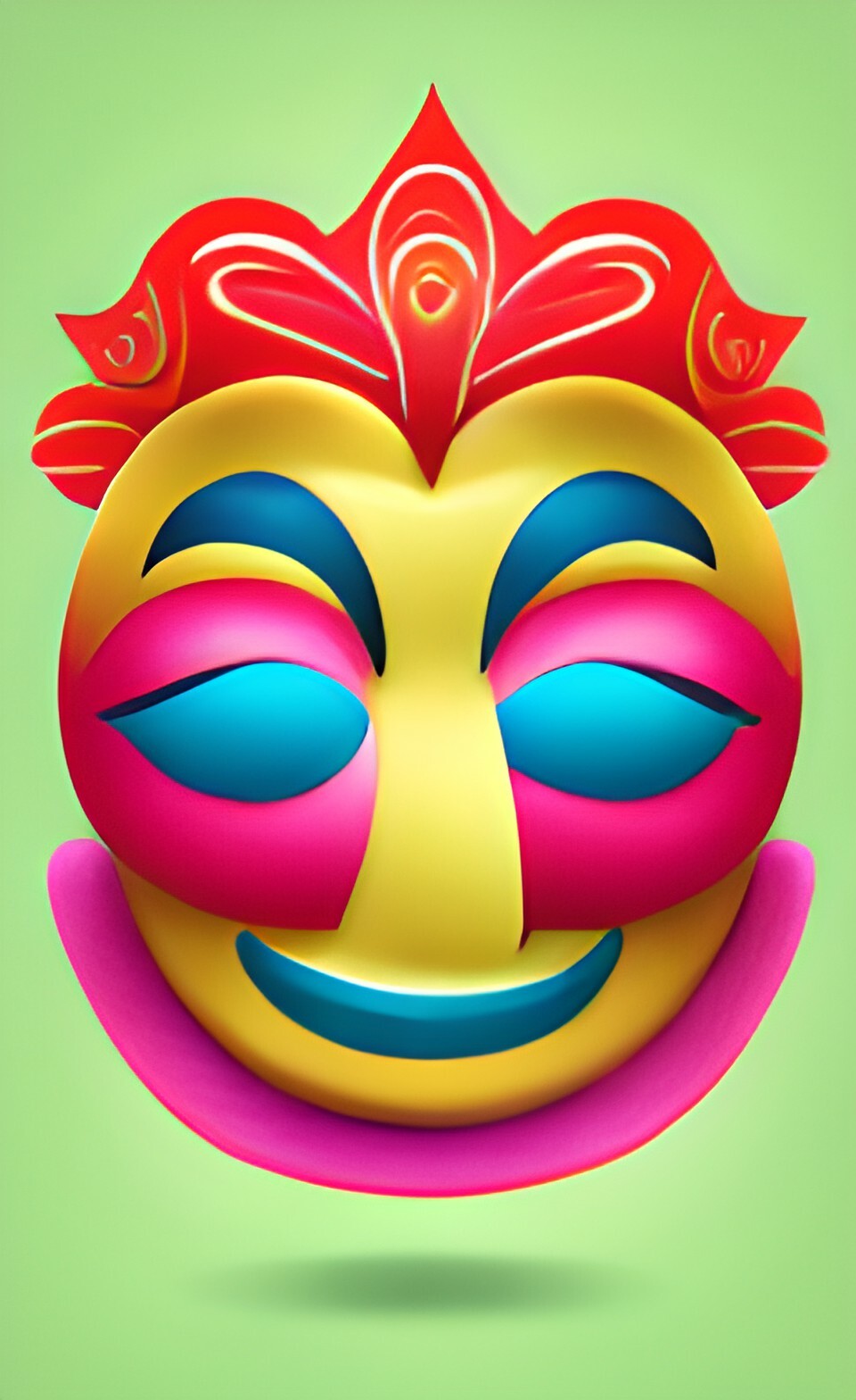 ArtStation - Mask tribal Emoji with flower 1k image jpg collection ...