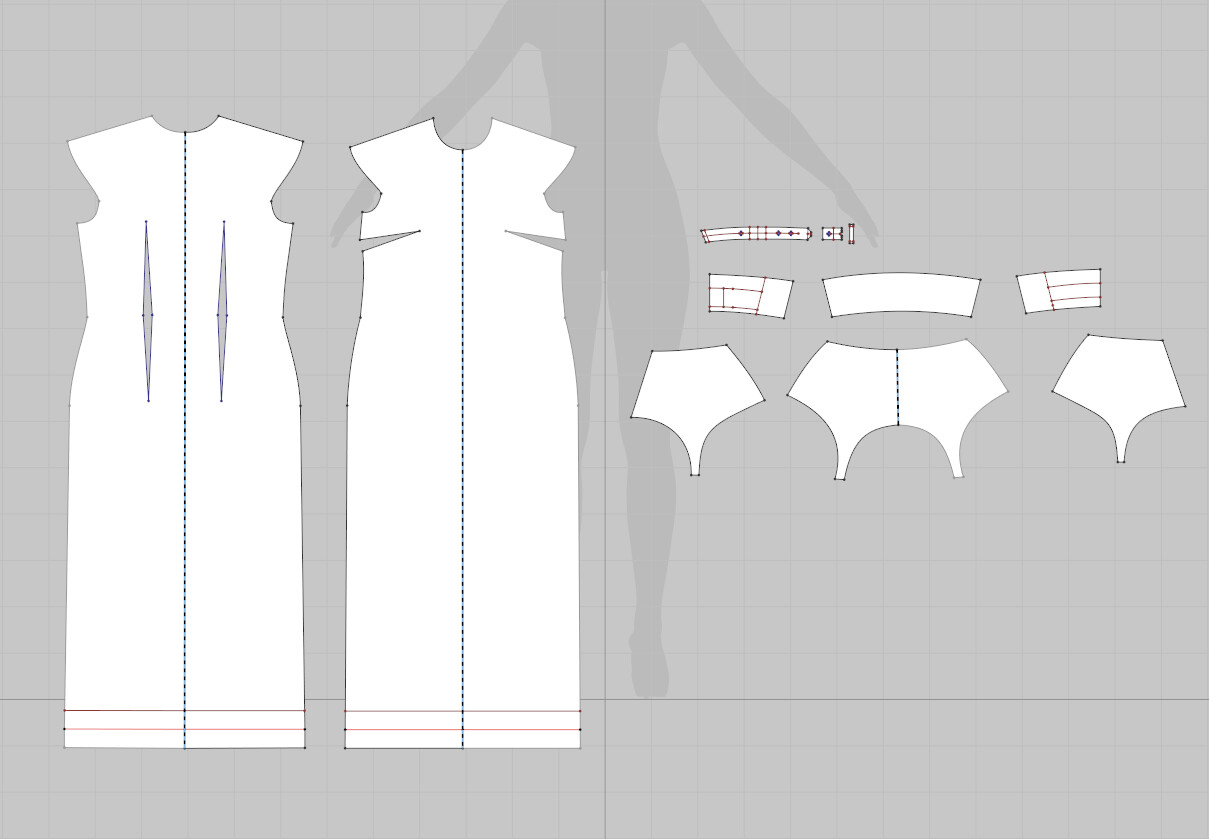 ArtStation - Belt Basque with base dress | Game Assets