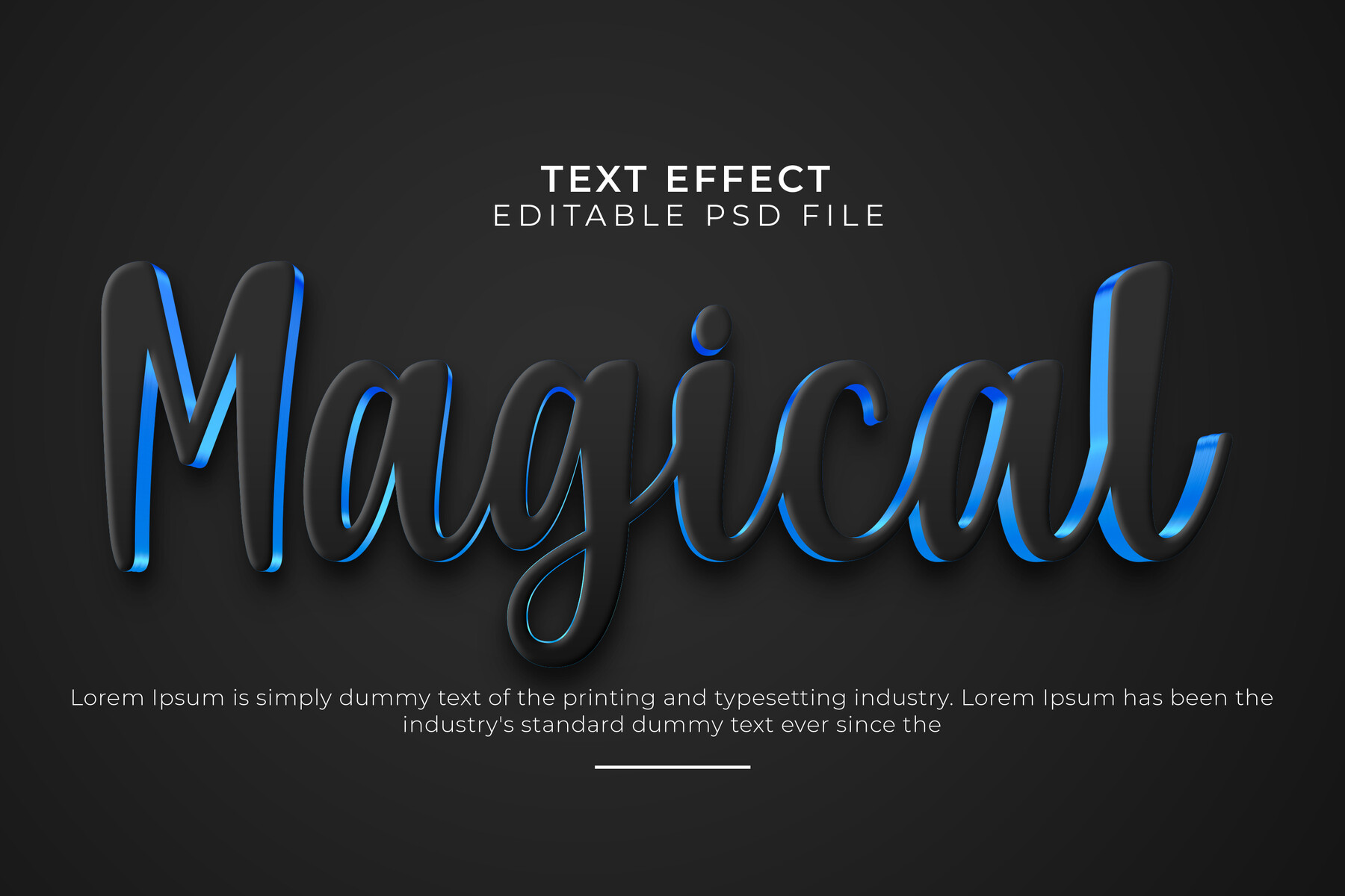 ArtStation - 3D Magical PSD fully editable text effect. Layer style PSD ...