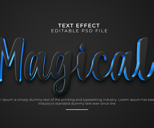 ArtStation - 3D Magical PSD fully editable text effect. Layer style PSD ...
