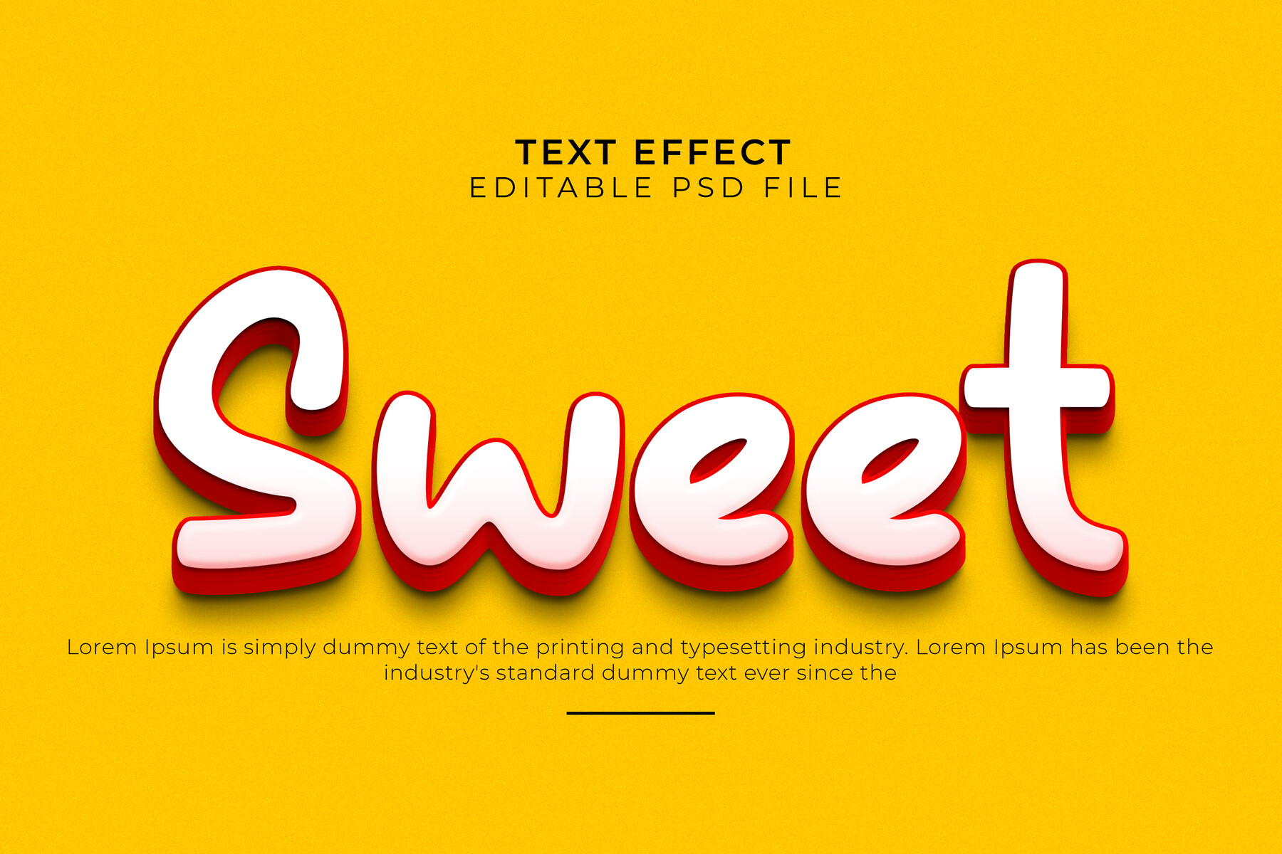 ArtStation - 3D Sweet PSD fully editable text effect. Layer style PSD ...