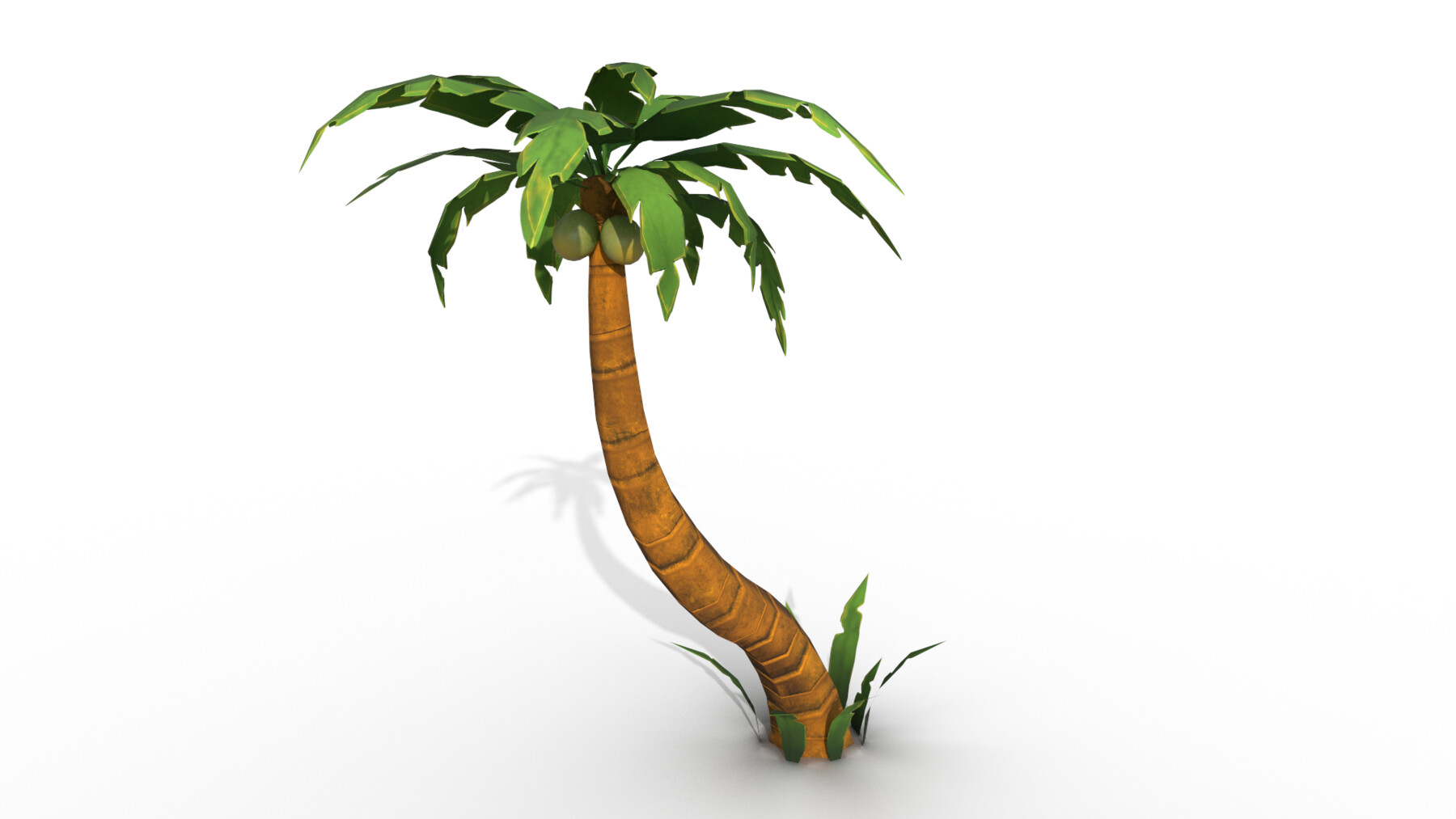 ArtStation - Stylized palm tree PBR game ready Low-poly 3D model ...