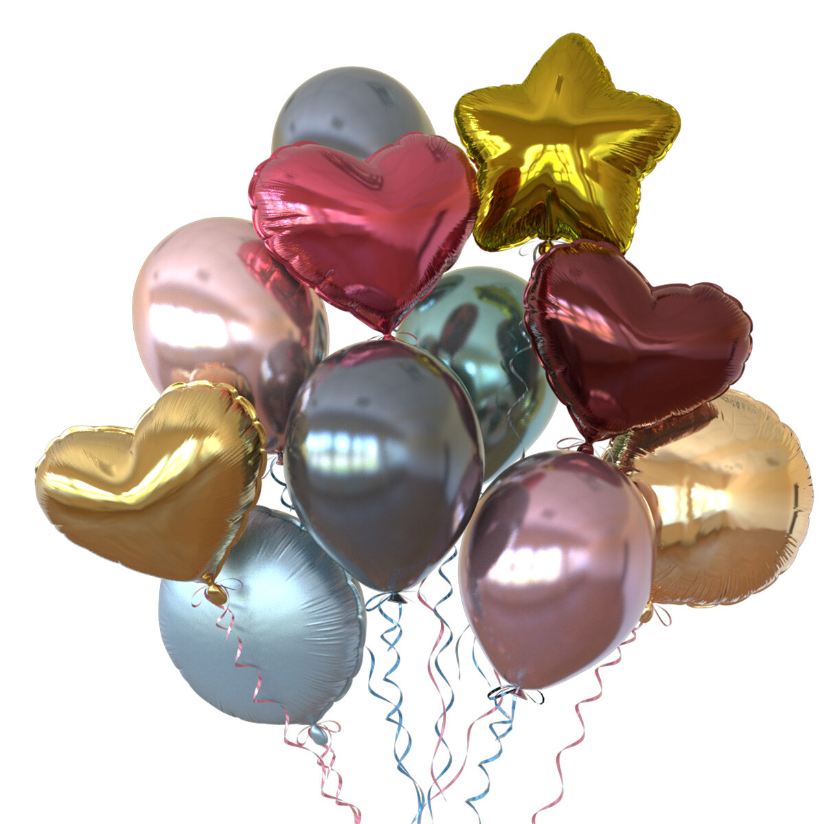 ArtStation - Metallic balloons | Resources