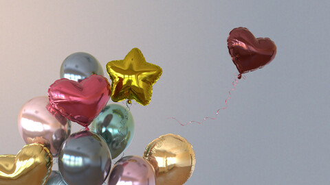 ArtStation - Metallic balloons | Resources