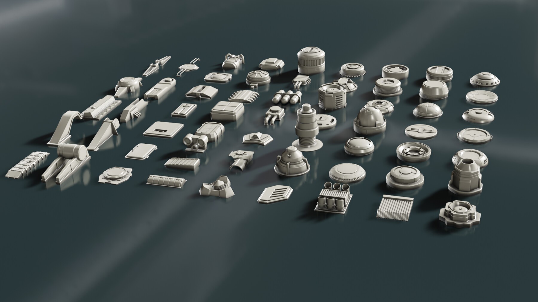 ArtStation - 60 Greebles Pack | Resources