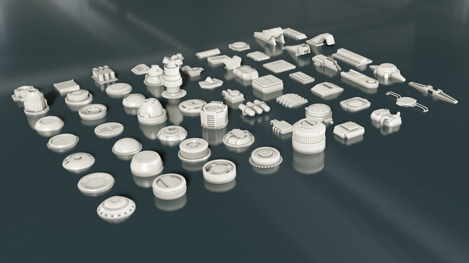 ArtStation - 60 Greebles Pack | Resources