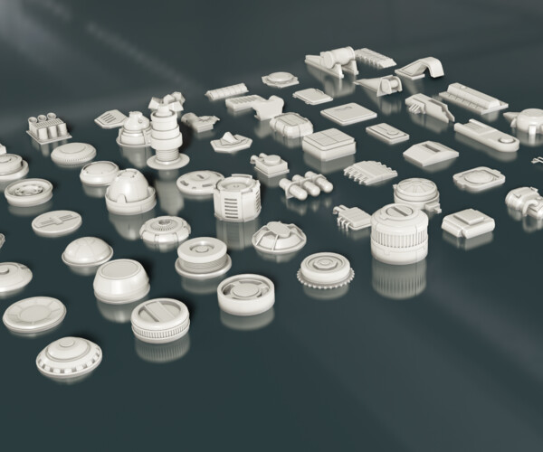 ArtStation - 60 Greebles Pack | Resources