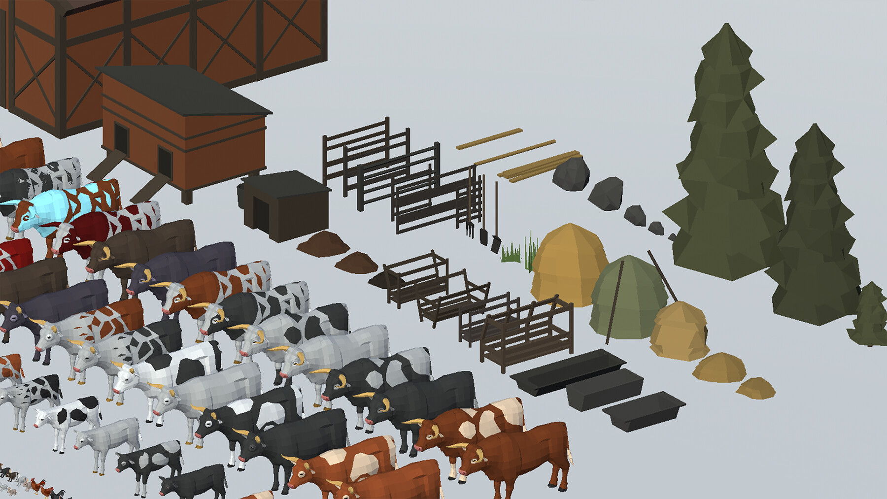 ArtStation - LowPoly Farm Animals | Game Assets