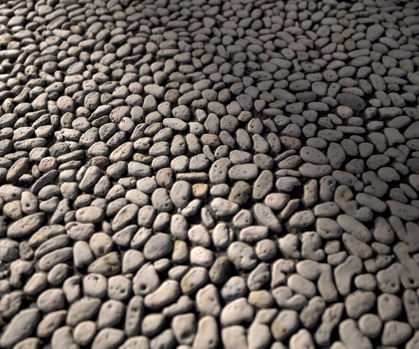 ArtStation - Base Material-Cobble Stone Ground| PBR Material+4K ...