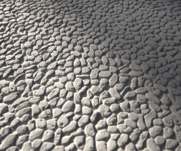 ArtStation - Base Material-Cobble Stone Ground| PBR Material+4K ...