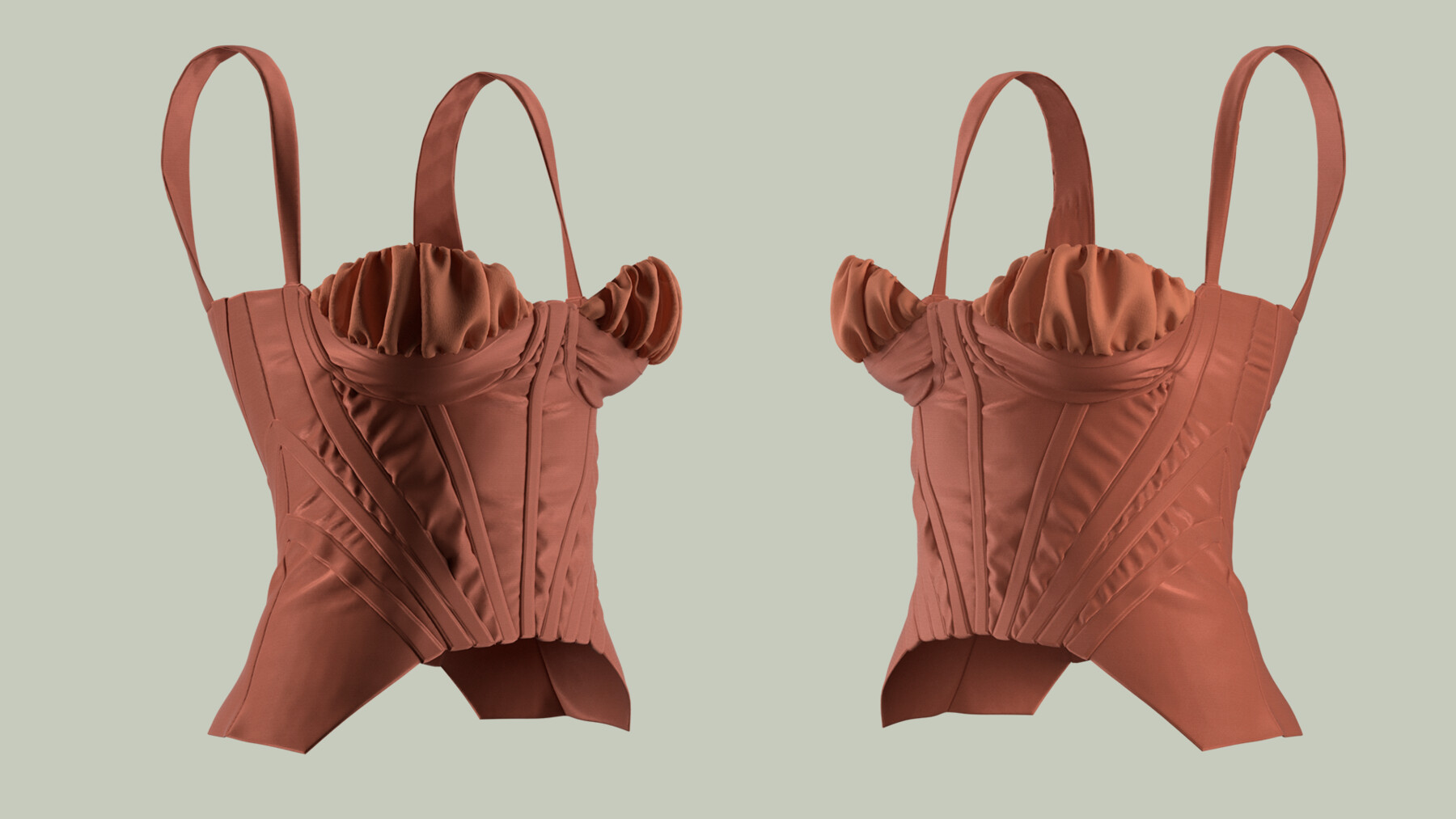 ArtStation - Female Corsets #2. Marvelous Designer / Clo 3D project ...