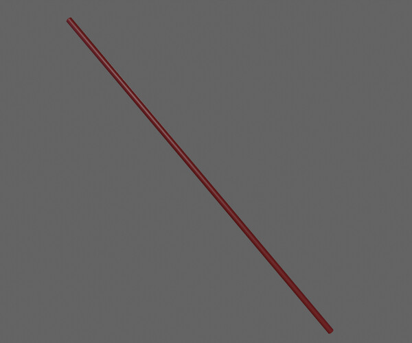 ArtStation - PBR Wushu Stick Red | Game Assets