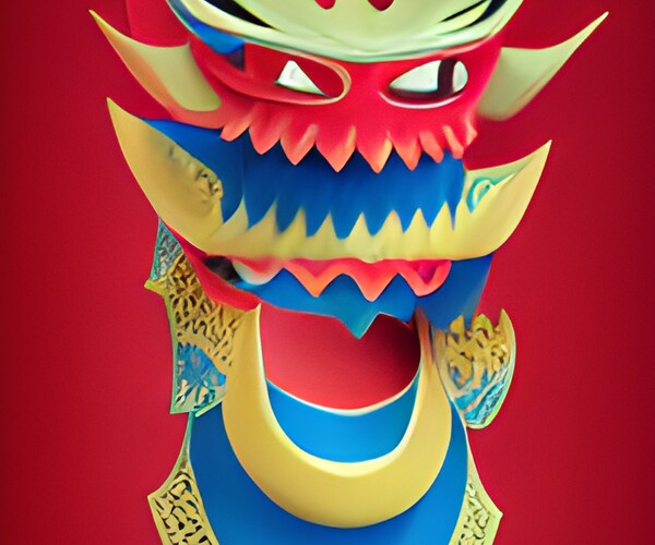 ArtStation - chinese dragon mask Imoogi 1k image pack | Artworks