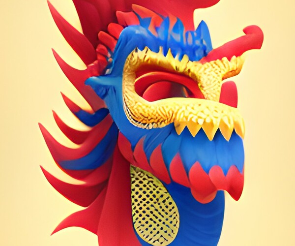 ArtStation - chinese dragon mask Imoogi 1k image pack | Artworks