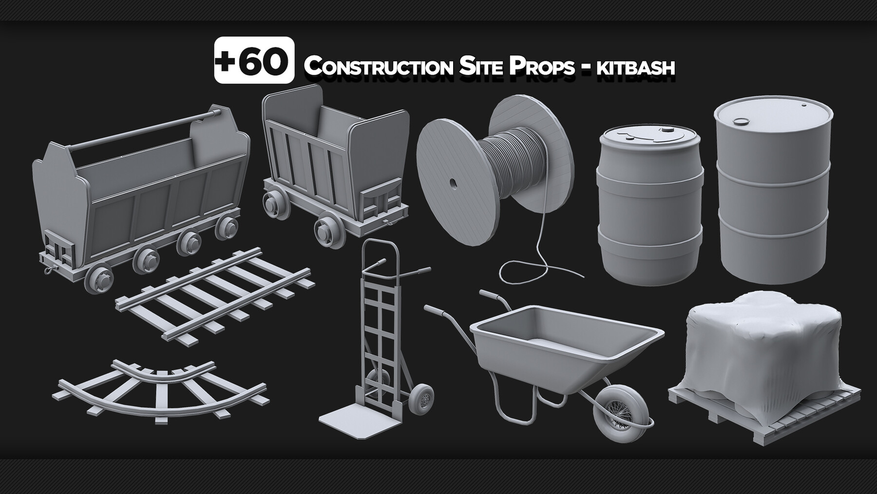 ArtStation - +60 Construction Site Props - KITBASH - VOL 04 | Resources