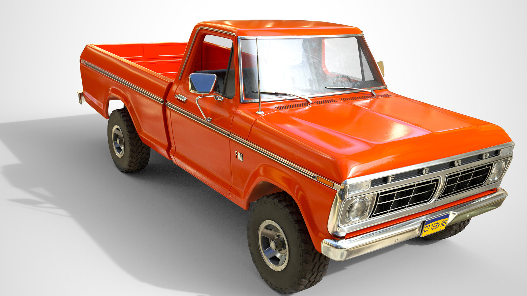 ArtStation - Ford F100 1976 New Orange | Game Assets